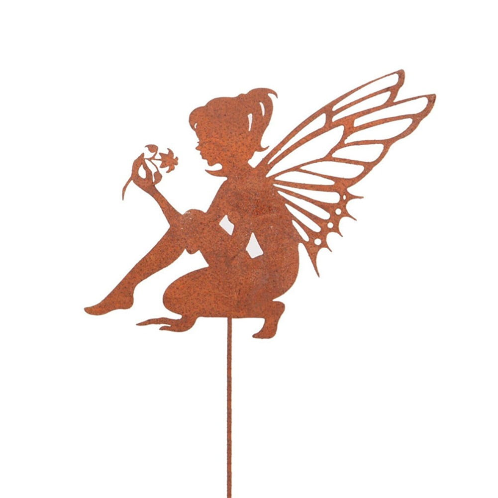 Ana Captivating Fairy Silhouette Metal Iron Garden Sculpture for ...