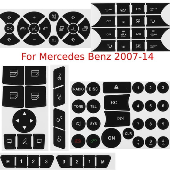 Ana Car AC Button Repair Sticker Matte Black Decals Stickers For ...