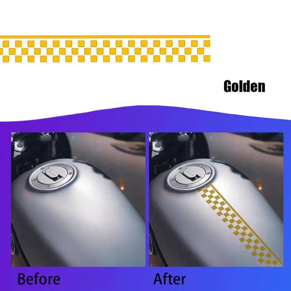Ana Car Stickers Checkered Stripes Decals Stickers Motorbike Mudguard ...