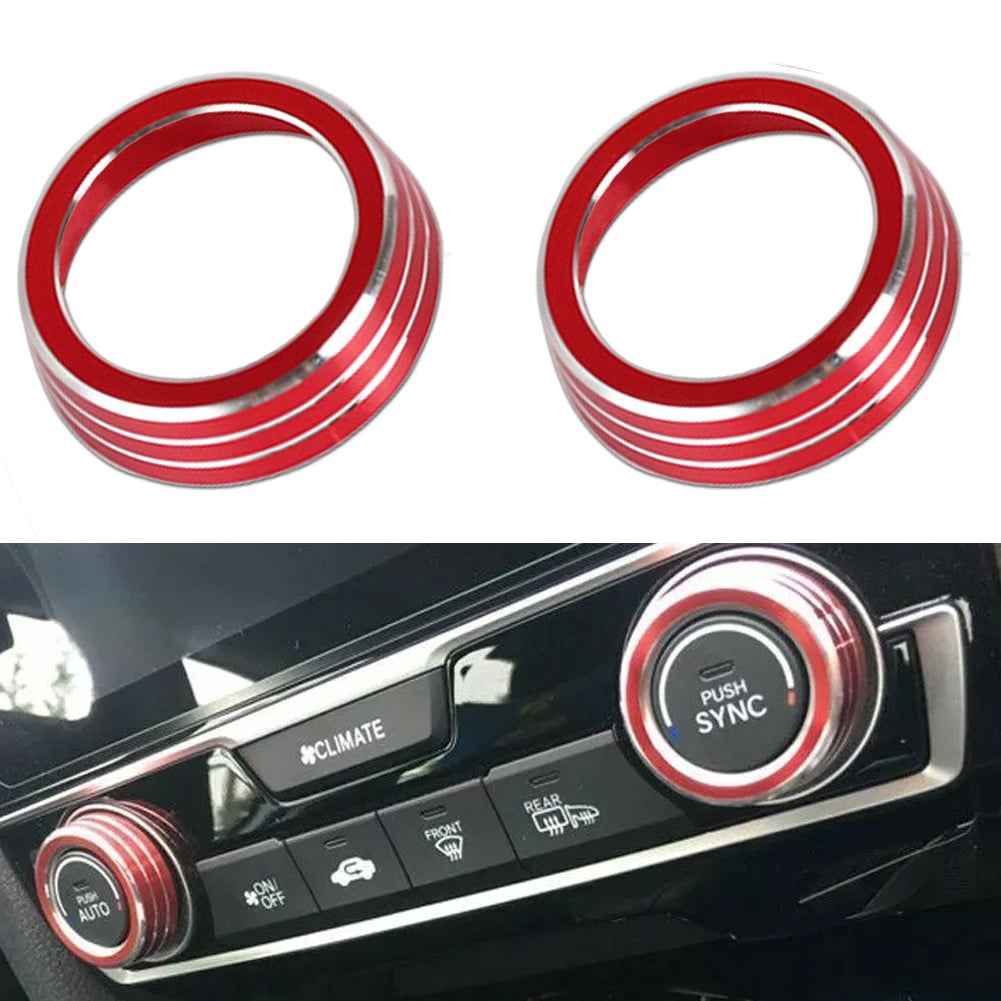 Ana Colorful Aluminum AC Knob Control Knob Ring Cover for Honda Civic ...