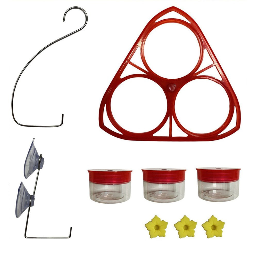 Ana Hanging suction cup flower-shaped bird feeder with exceptional ...