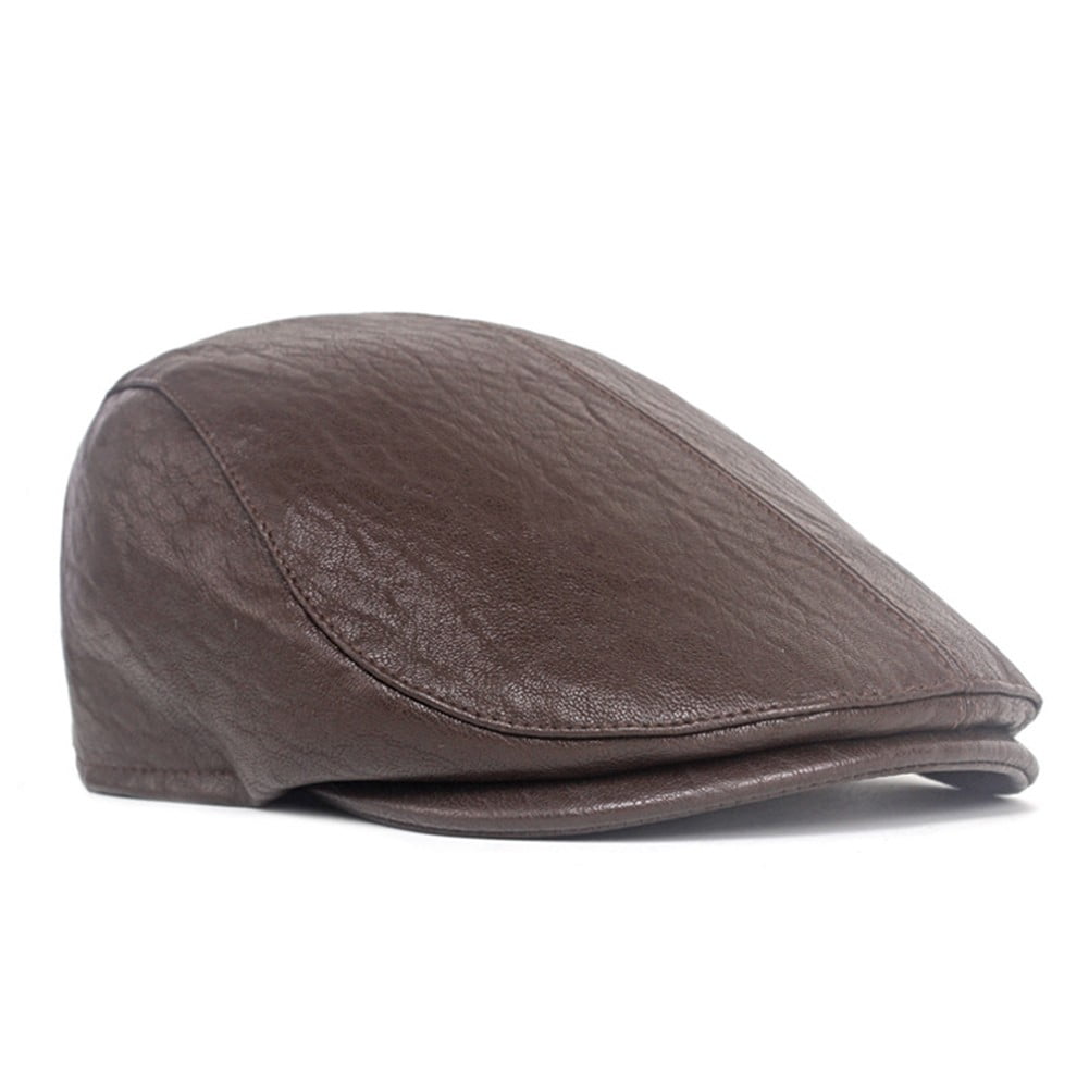 Ana Hats Men Women Street Bonnet Leather Beret Male Thin Hats ...