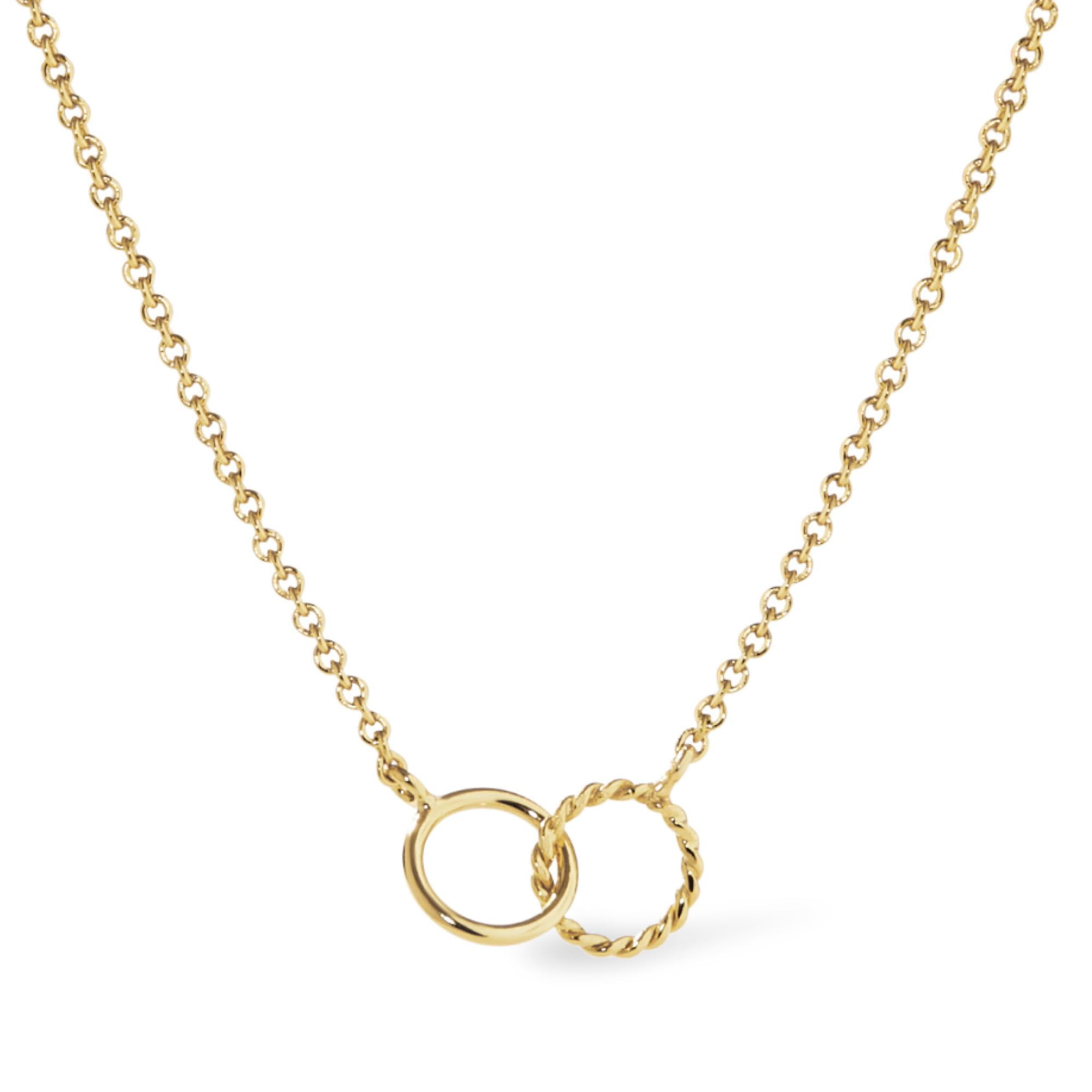 Ana Luisa Sam Interlocking Circles Necklace - 14K Gold Plated Chain ...