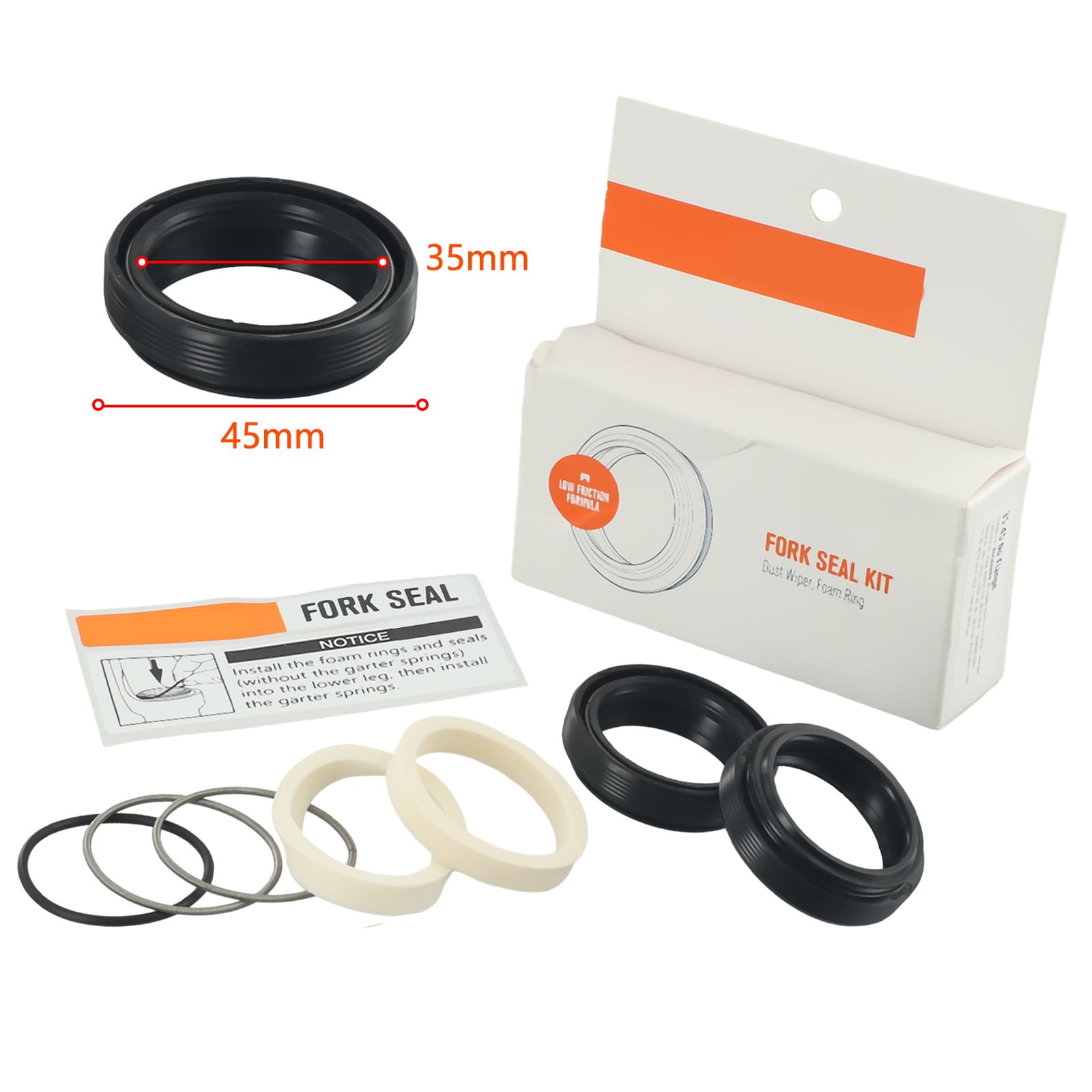 Ana MTB- Fork Seal Kit Dust Wiper Dust Seal Rubber O-ring For Fox Suntour- Epixon- Rockshox ...