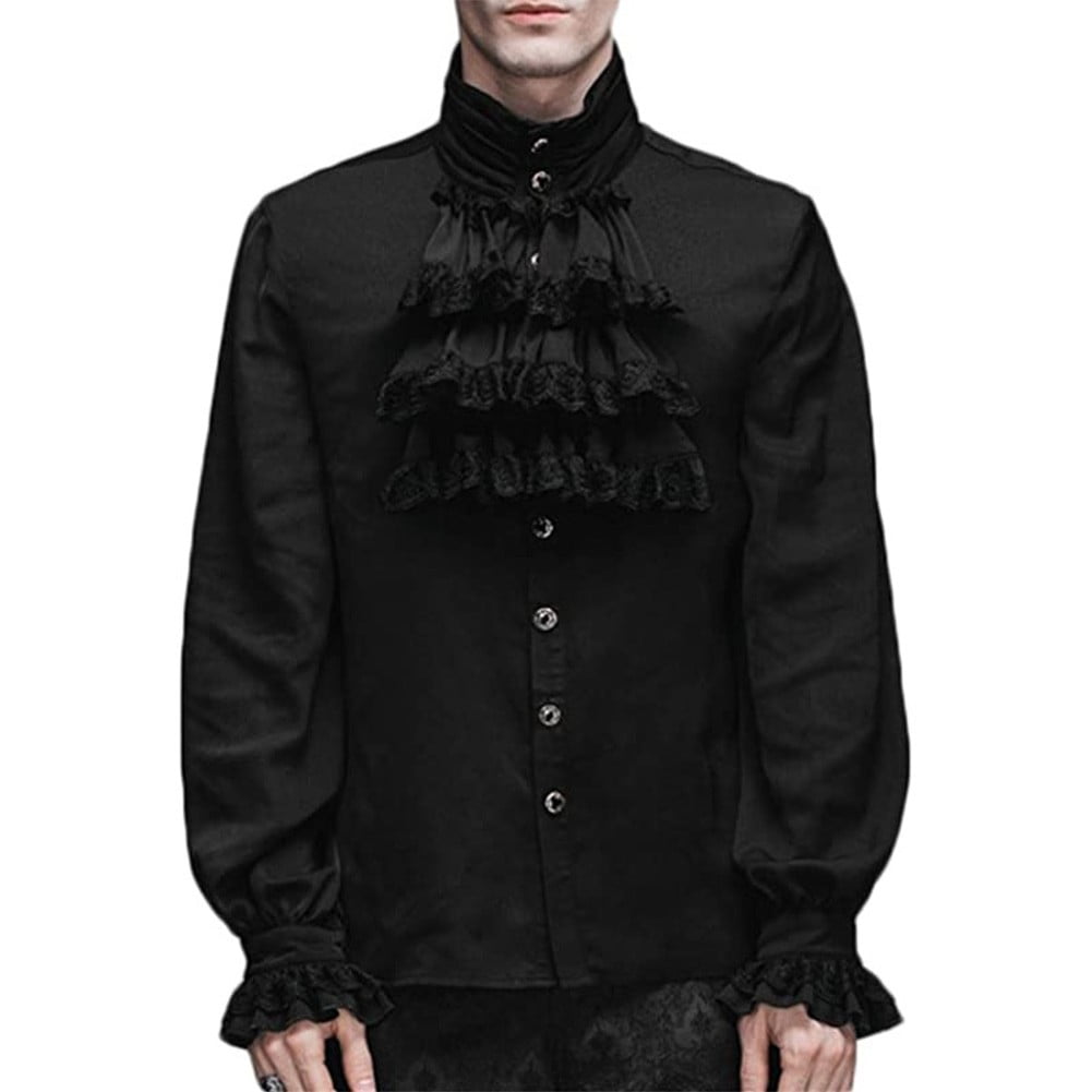 Ana Men Shirt Vampire Victorian Renaissance Gothic Ruffled Medieval ...
