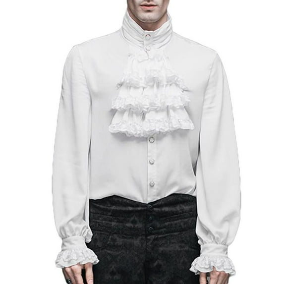 Ana Men Shirt Vampire Victorian Renaissance Gothic Ruffled Medieval ...