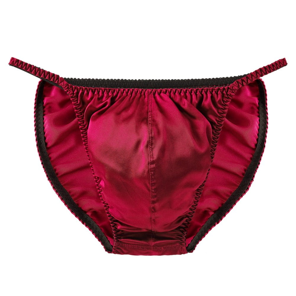 Ana Men\\\'s Pure Silk Solid Low-rise Briefs Undies Bikinis Underwear ...