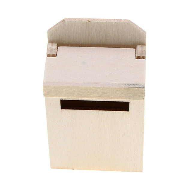 Ana Miniature Blank Mail Box House Mini Mail Box Miniature Wooden Flip ...