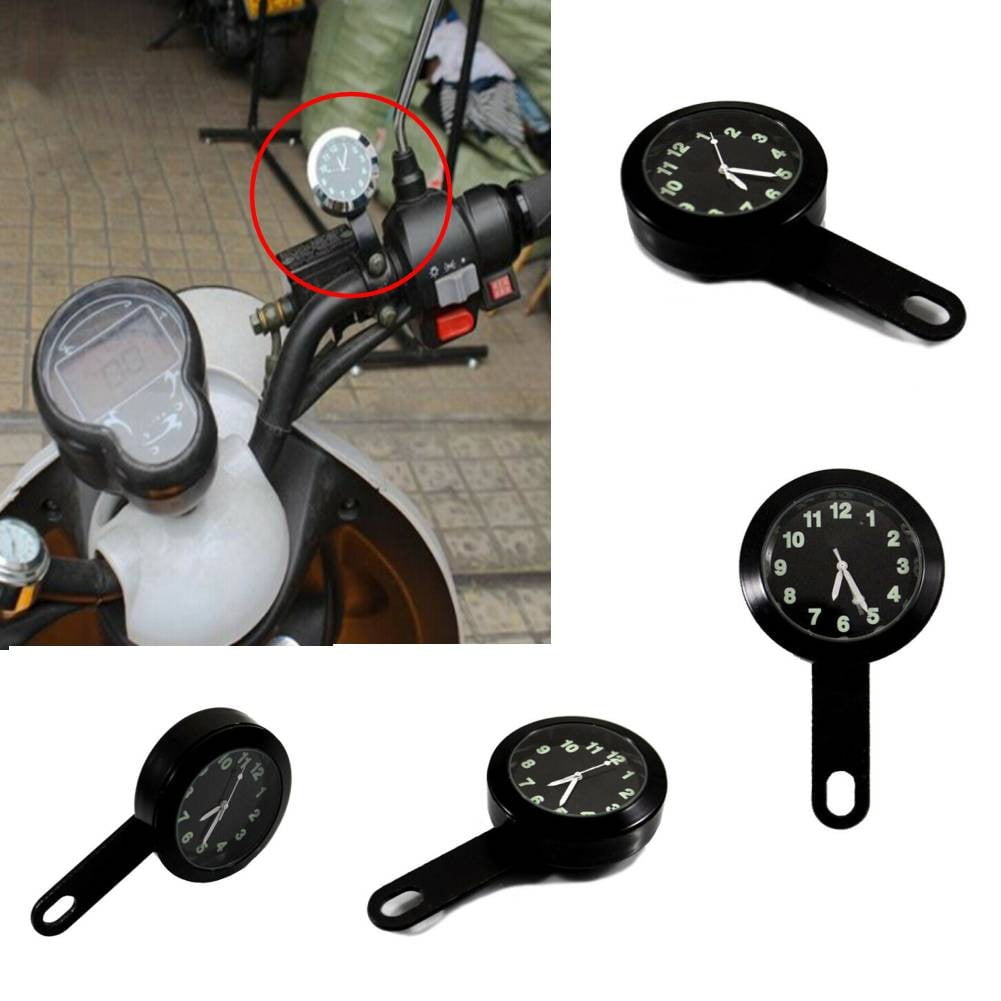 Ana Motorcycle ATV Timetable Handlebar Clock Watch Black 6mm Waterproof ...