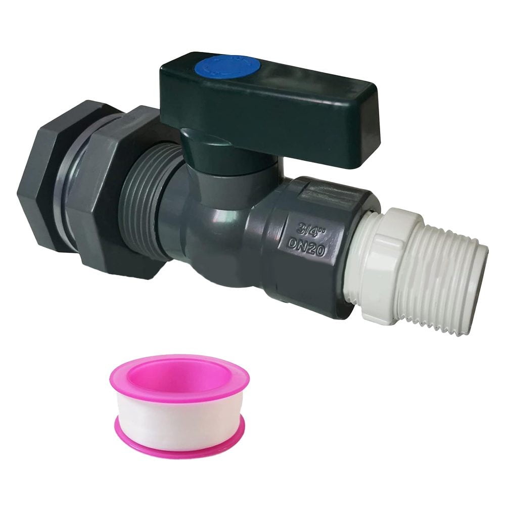 Ana PVC Faucet Kit 3/4" Rain Pail Valve with Bulkhead Fitting Hose ...