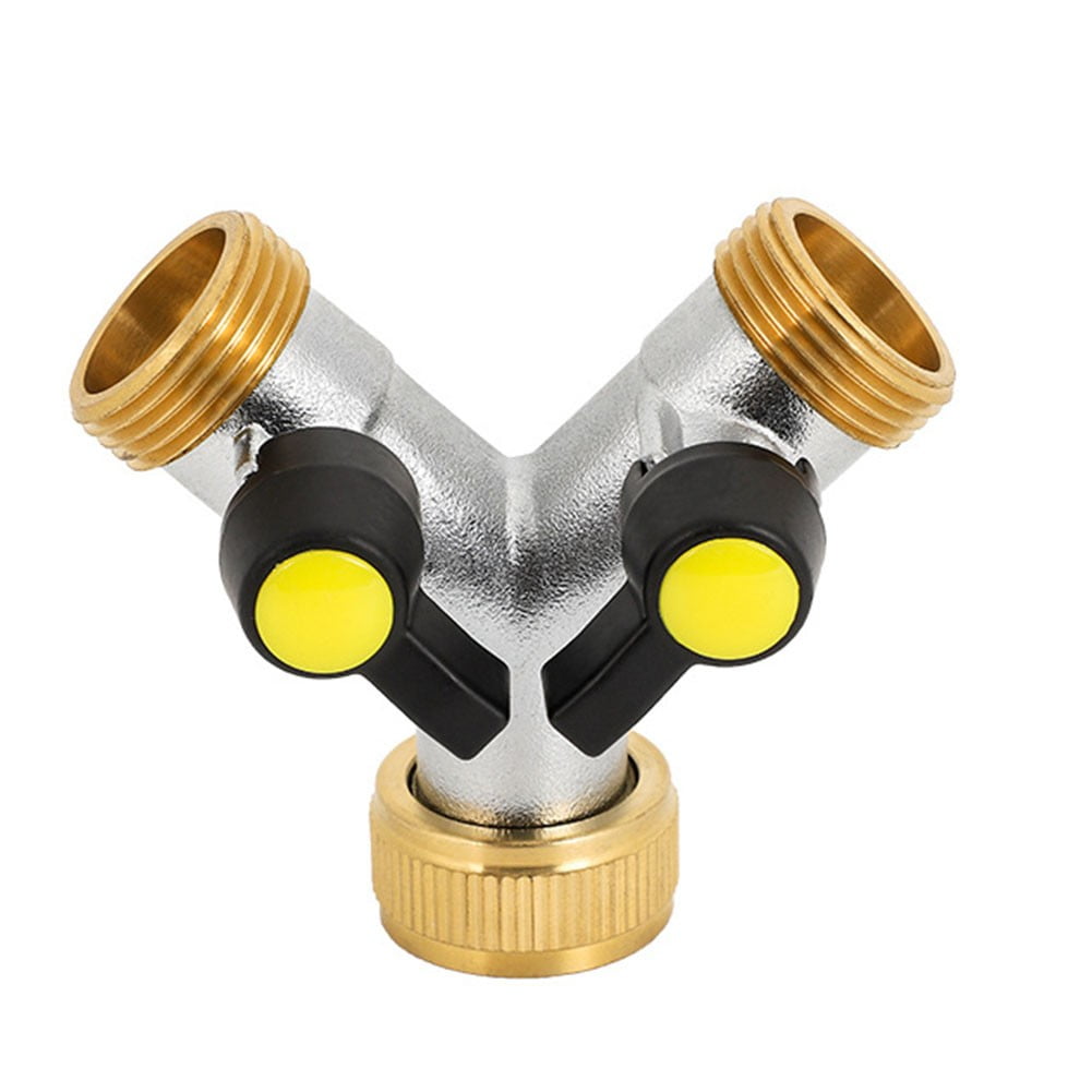 Ana Premium Brass Garden Hose Splitter with 2-Way Diverter, Hassle-free ...