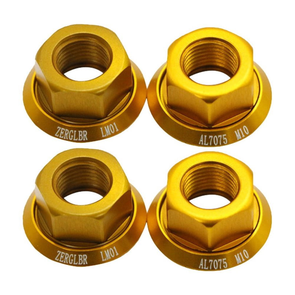 Ana Set Of 4 Bike Wheel Hub Axle Nuts Made Of 7075 Aluminum Alloy M 10 ...
