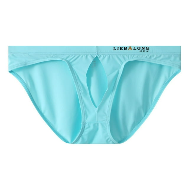 Ana Sexy Mens Lingerie Ice Silk Tanga Thong Open Front Hole Bikini ...