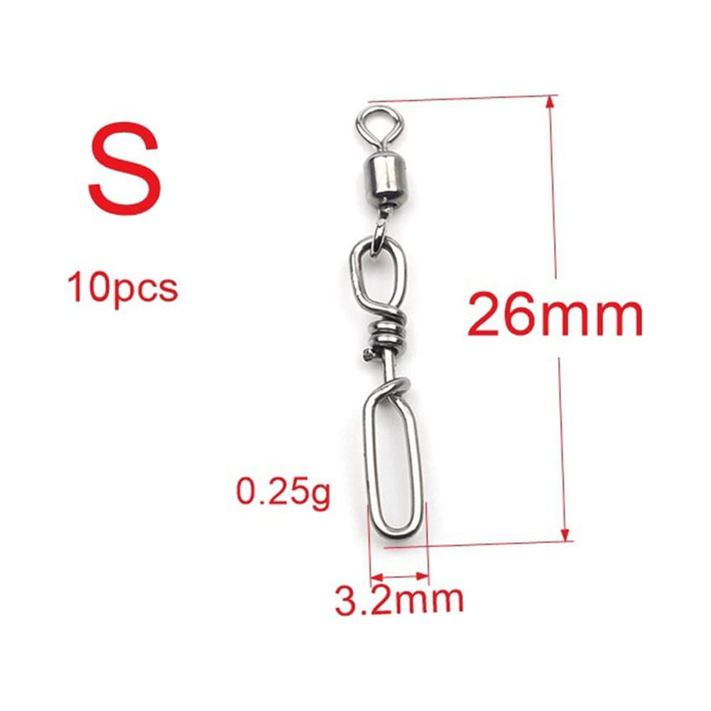 Ana Snap Swivels Fishing Swivels Silver Fishing Connector Flying Fishing Hunting Pole Line ...