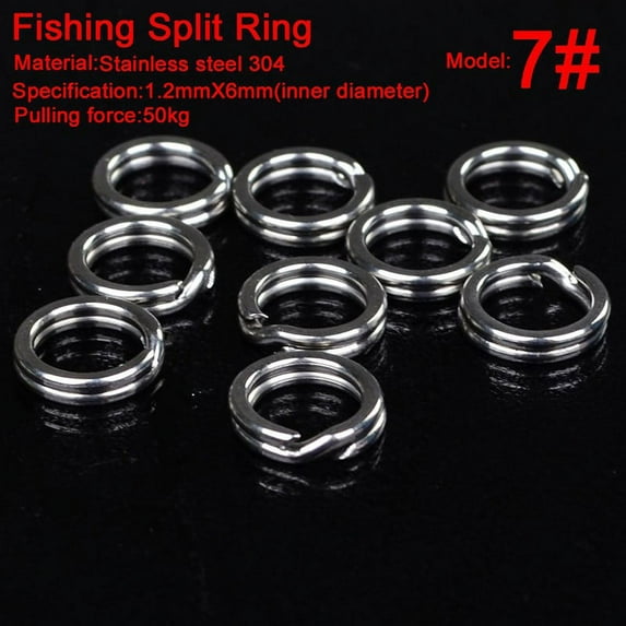 Ana Stainless Steel Fishing Split Ring Double Loop Lure Bait Hook Heavy Duty - Walmart.com