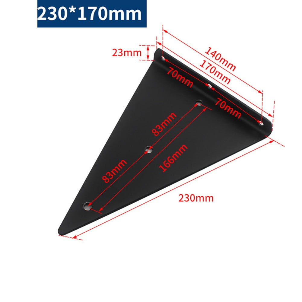 Ana Triangle Shelf-Triangle Brackets None Wall Mounted White 1pcs Black ...