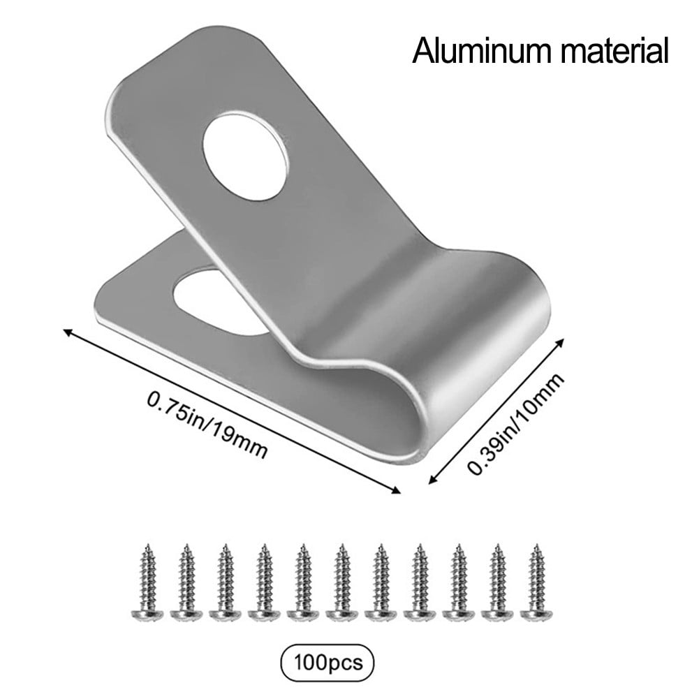 Ana Wire Fence Clips 100 Pcs Fence Wire Clamps Stainless Steel Fencing ...