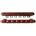 Ana Wooden Billiard Pool Cue Rack Wall Mount Holds 6 Cues Gloves Towels ...