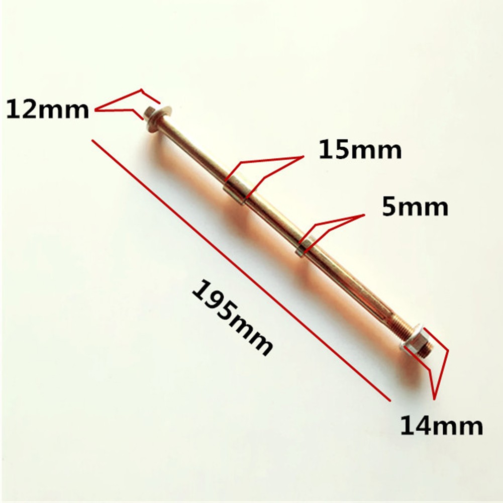 Ana bikeTools Fat Bike E-Bike 10x195mm Thru Axle Threaded Axle front ...