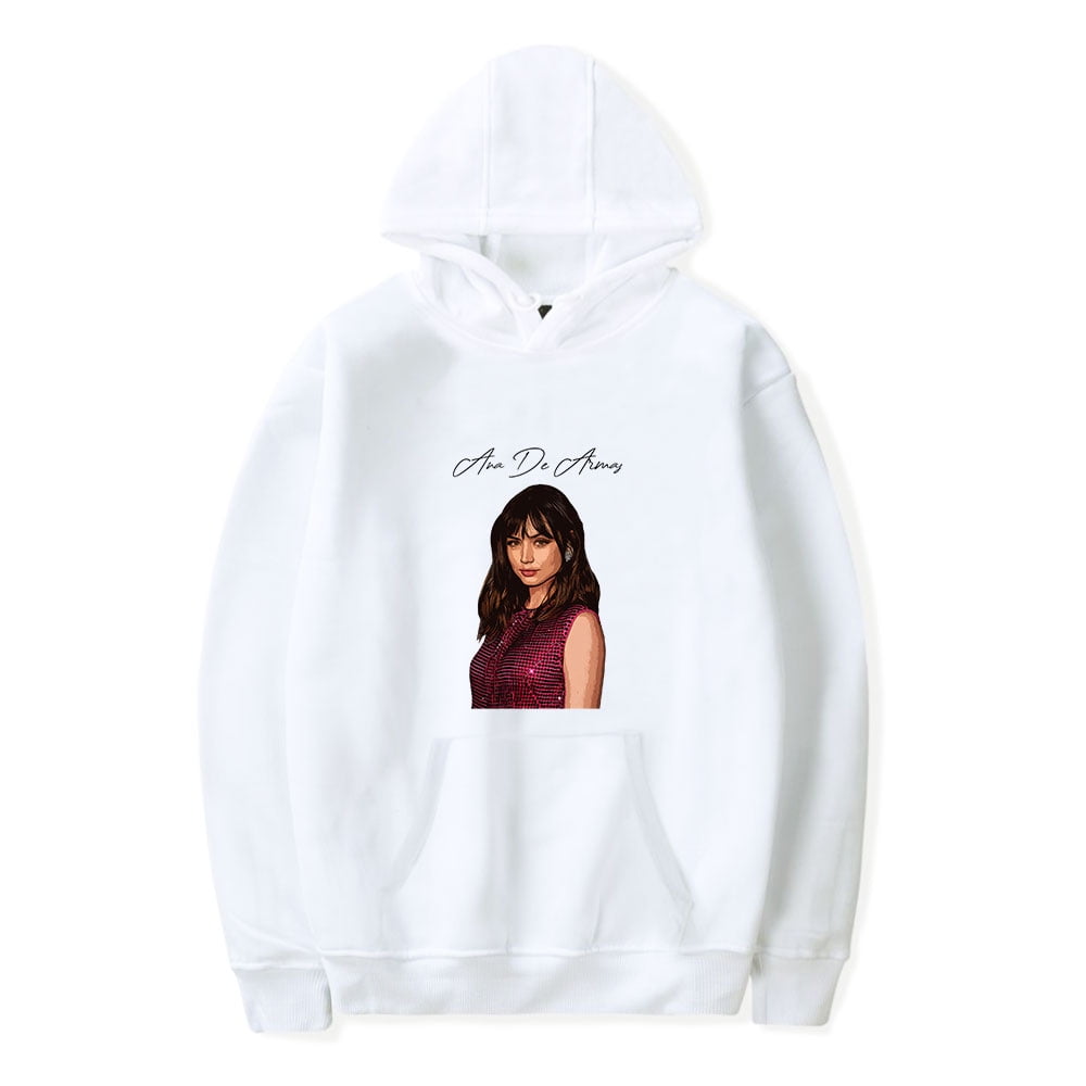 Ana de Armas Merch Classic Graphic Abstract Hoodie Print Long Sleeve ...