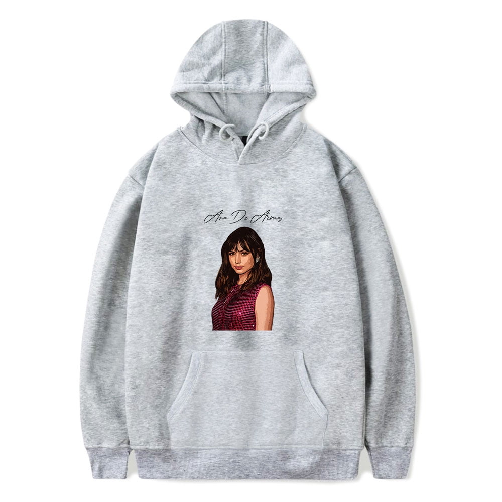 Ana de Armas Merch Classic Graphic Abstract Hoodie Print Long Sleeve ...