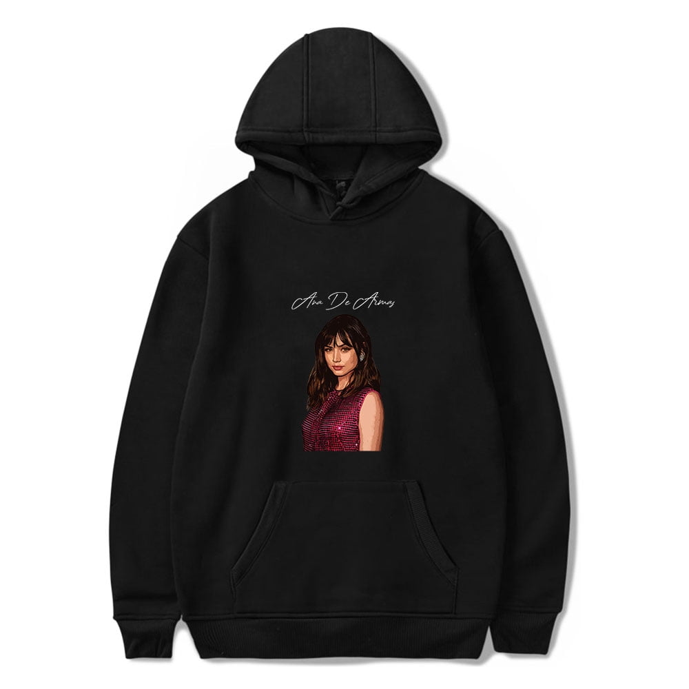 Ana de Armas Merch Classic Graphic Abstract Hoodie Print Long Sleeve ...