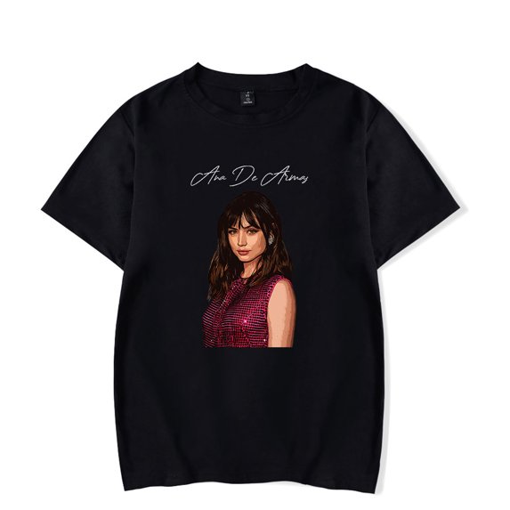 Ana de Armas Merch Classic Graphic Abstract T-Shirt Streetwear T-Shirt ...