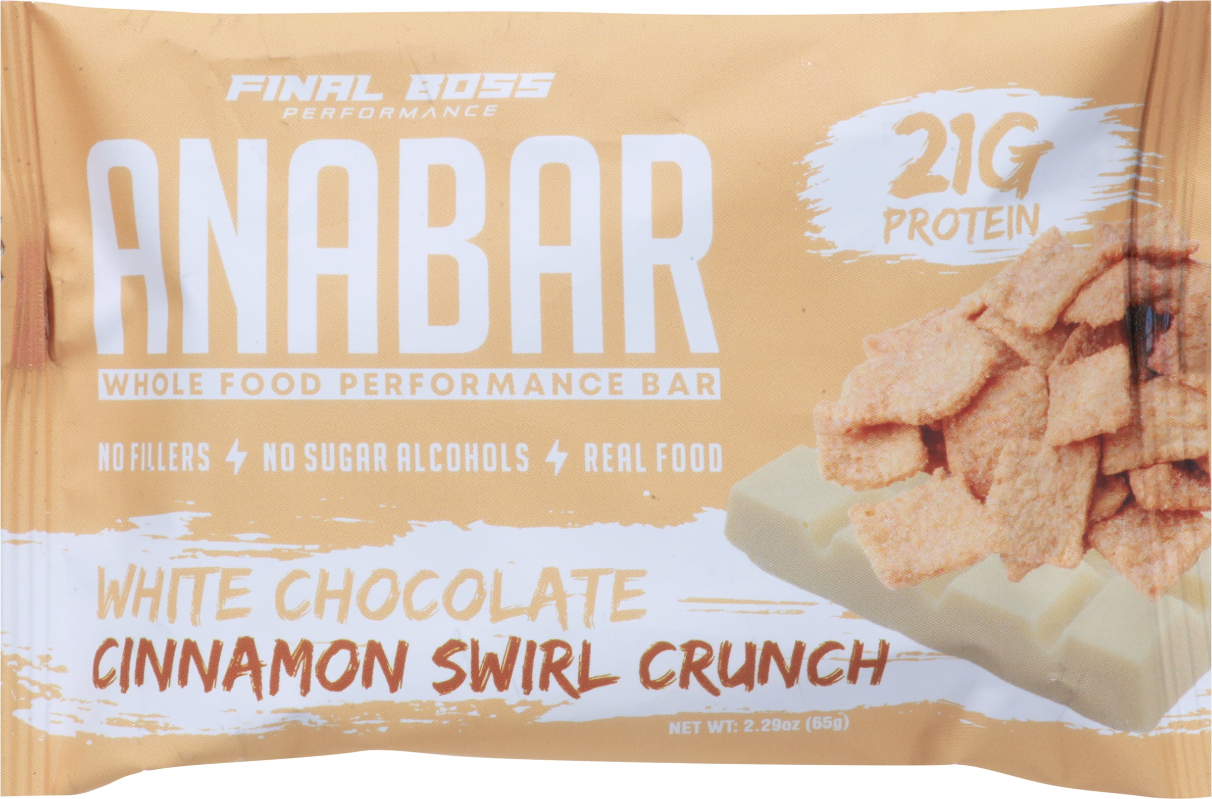 Anabar Cinnamon Swirl Crunch 1 Protein Bar Final Boss Performance 21 ...