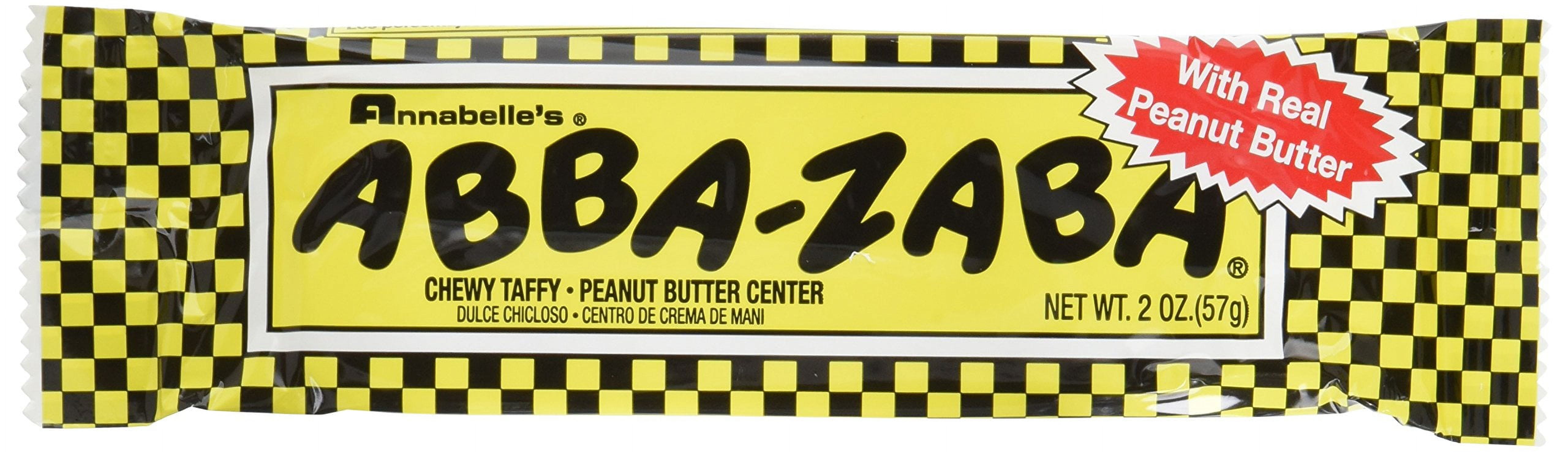 Anabelle's Abba-Zaba Peanut Butter Taffy Candy, 24 Count-2 oz, Chewy ...