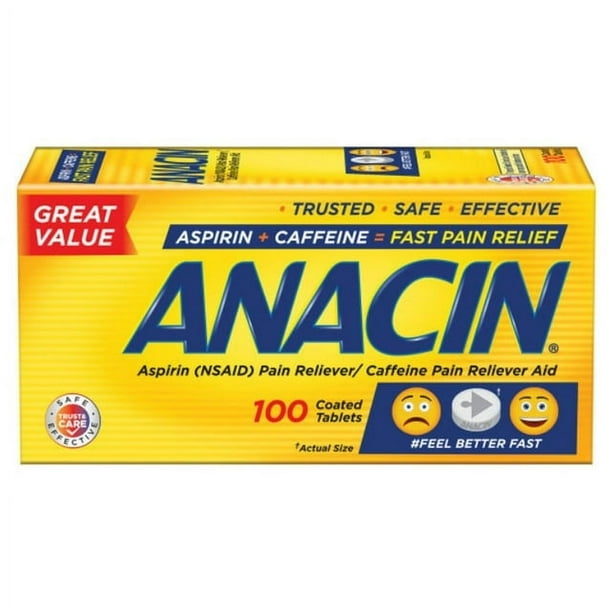 Anacin Tablets, 100 CT (Pack - 1) - Walmart Business Supplies