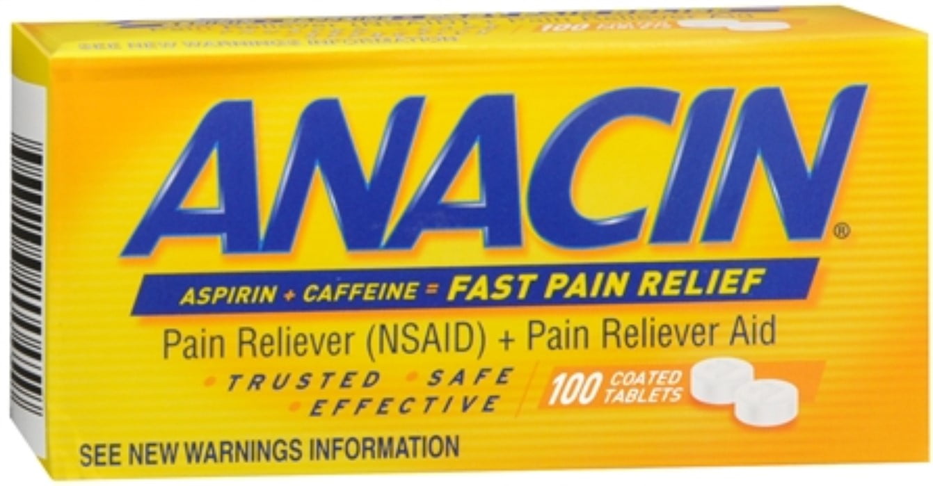 Anacin Tablets 100 Tablets (Pack of 2) - Walmart.com