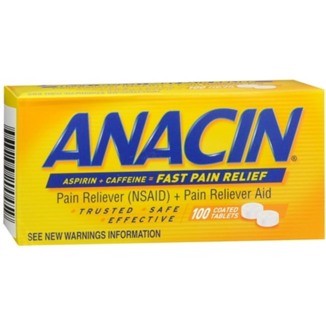 Anacin Tablets 100 Tablets (Pack of 2) - Walmart.com