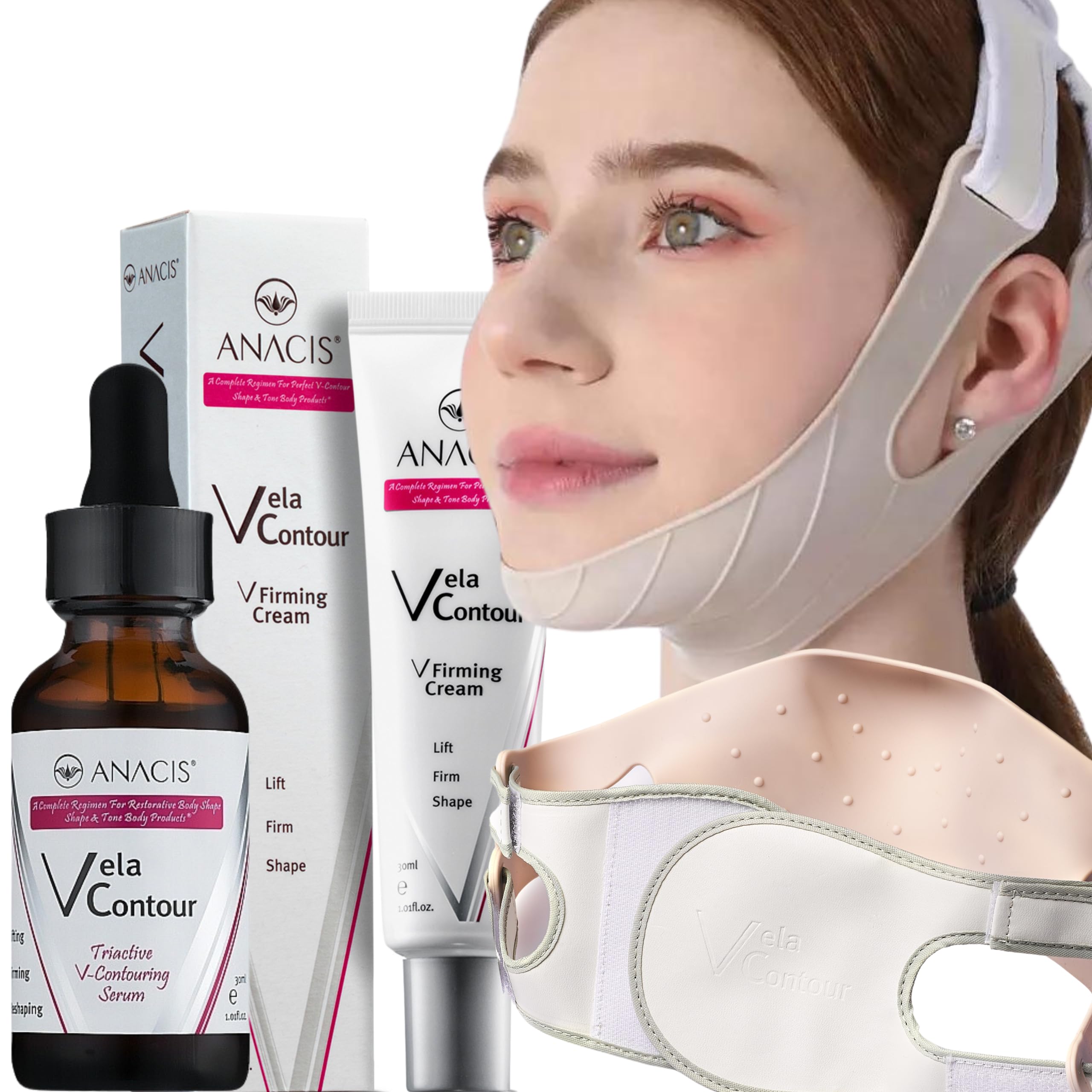 Anacis Advanced Set Neck Cream Serum Facial Belt Works for Visible ...