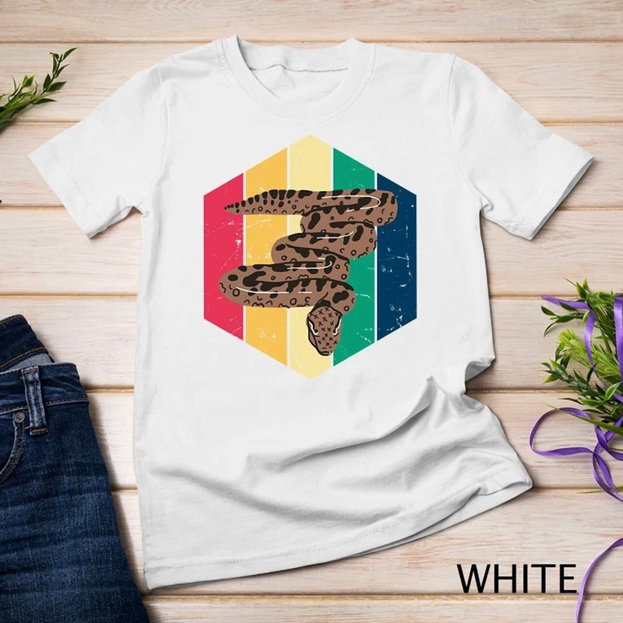 Anaconda Animal Sunset Retro Vintage 70S Nature Lovers Unisex S-5XL T ...