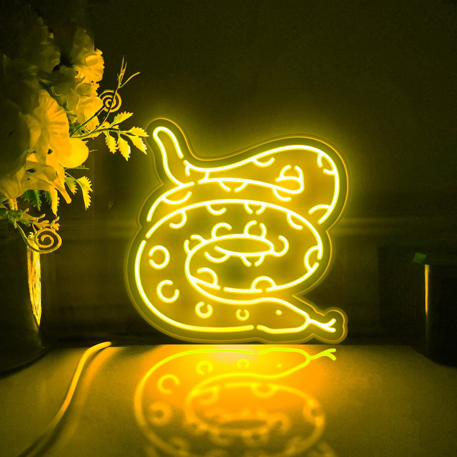 Anaconda, Boa, Jungle Snake Led Light Box, Dimmable Neon-Like Light ...