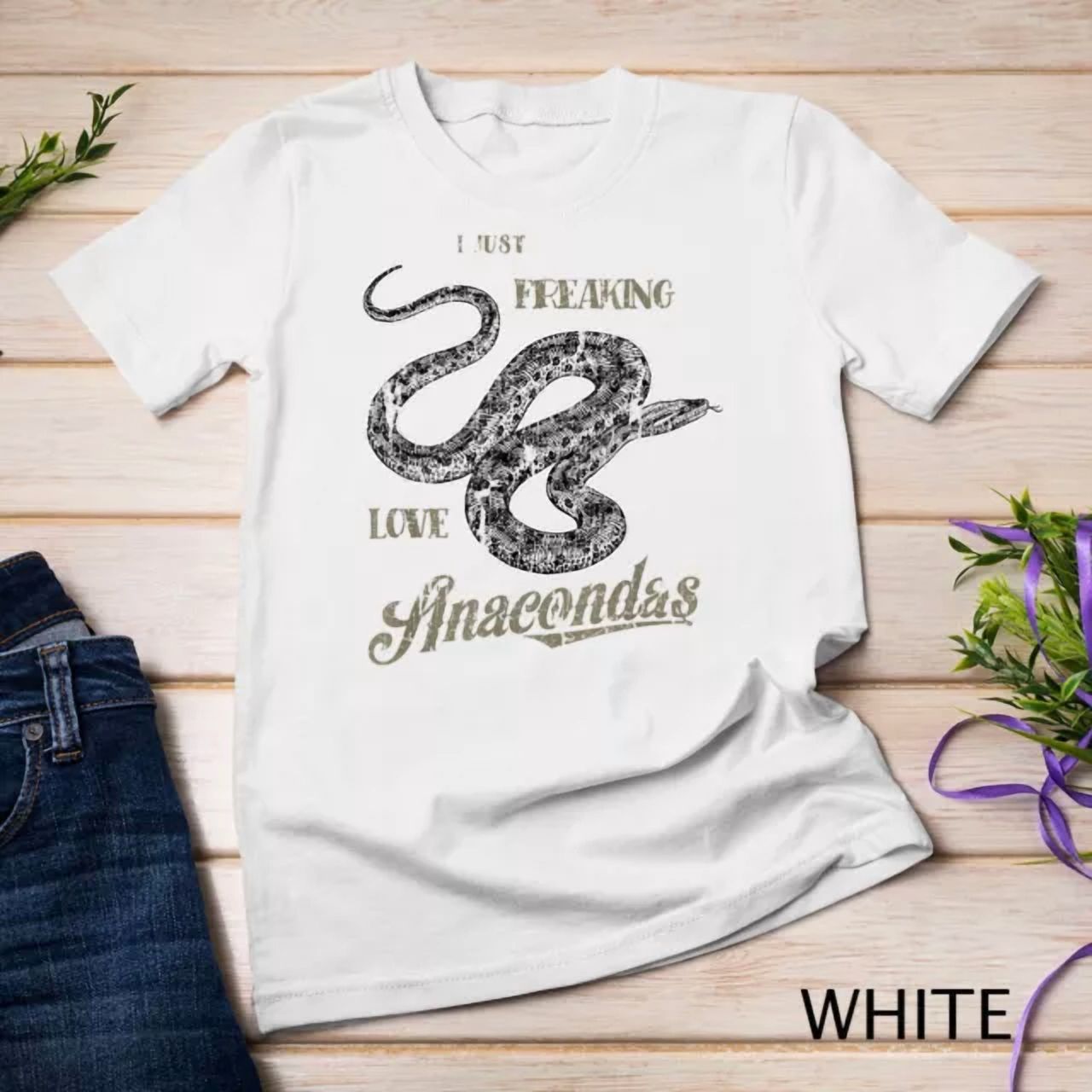 Anaconda Snake Love Animals Design Unisex S-5XL T-Shirt Birthday Gifts ...