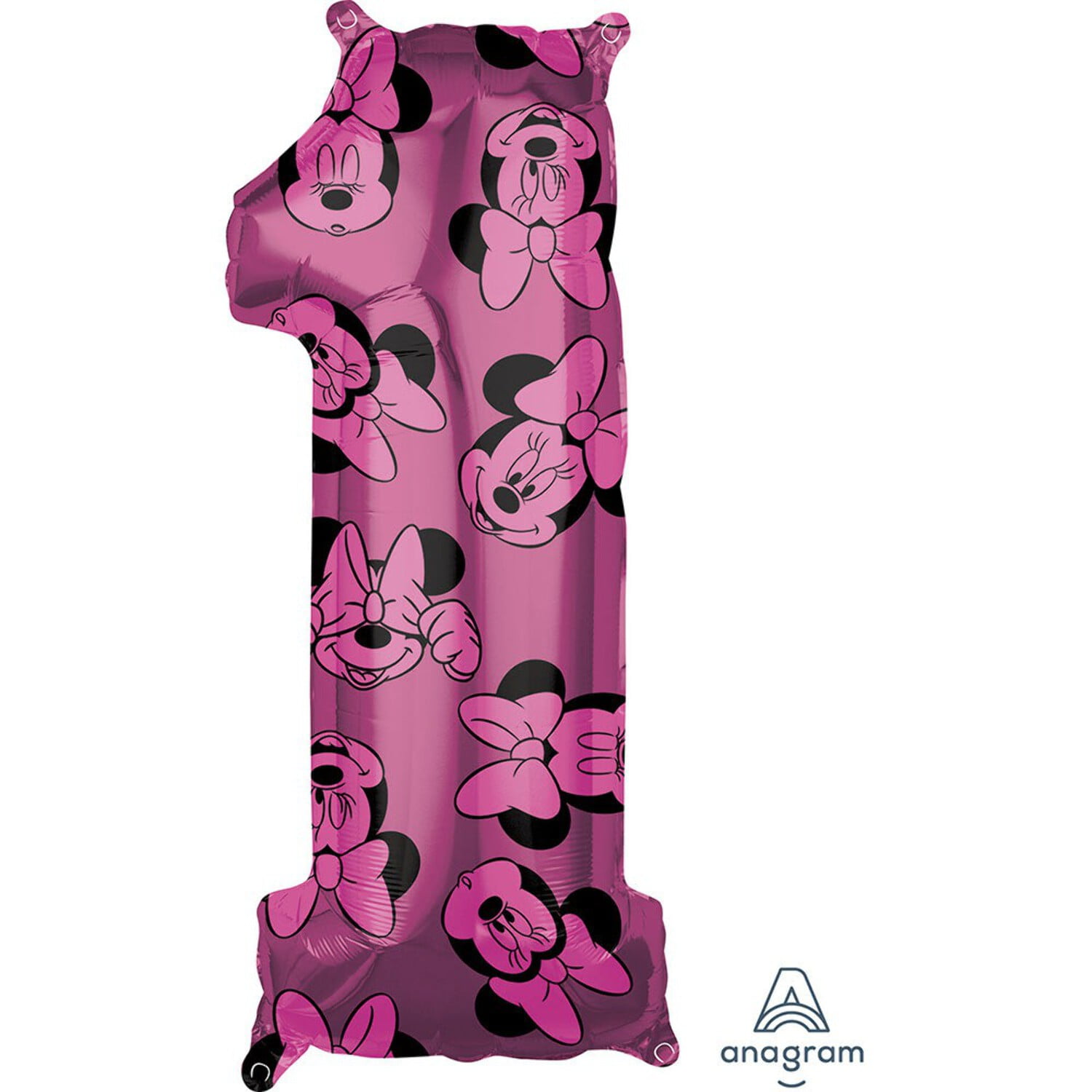 Anagram - 26 Minnie Mouse Forever Pink Number '1' Mylar Balloon ...