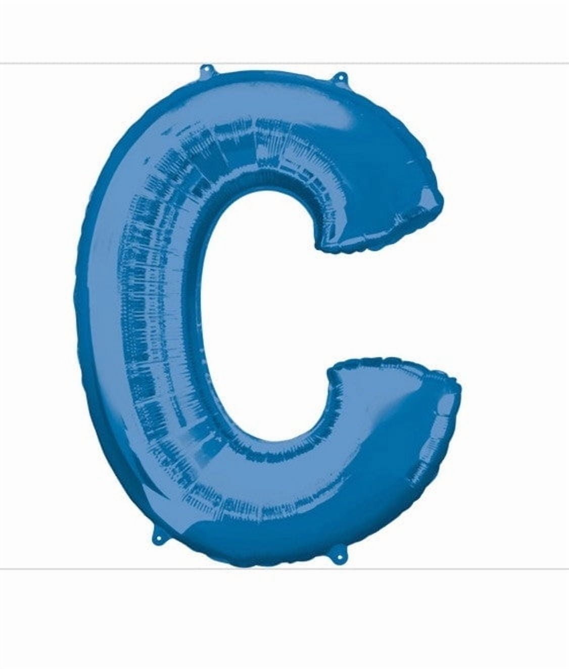 Anagram 86449 32 in. Letter C Shape Foil Balloon Blue - Walmart.com