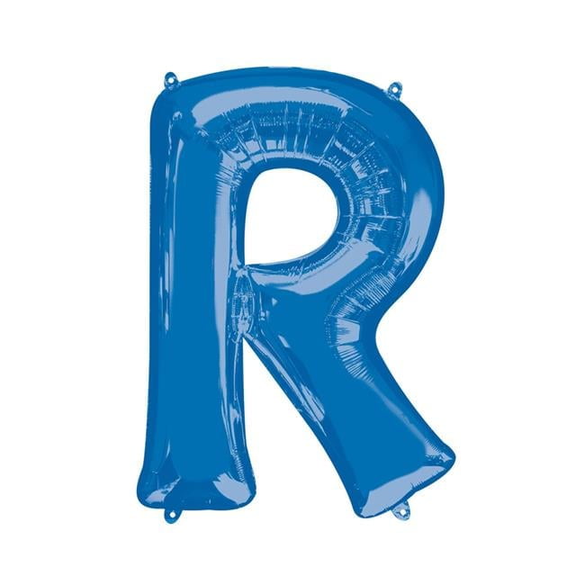 Anagram 32 in. Letter R Shape Foil Balloon Blue - Walmart.com