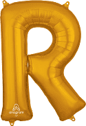 LRG SHP LETTER R GOLD - Walmart.com