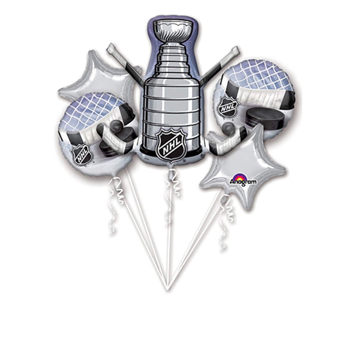 Anagram NHL Stanley Cup Foil Balloon Bouquet, Decorative Celebration ...