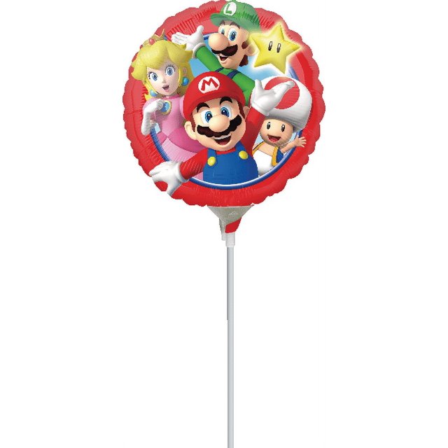 Anagram 9C WMT Super Mario Air-Filled Stick Balloon for Fun Party ...