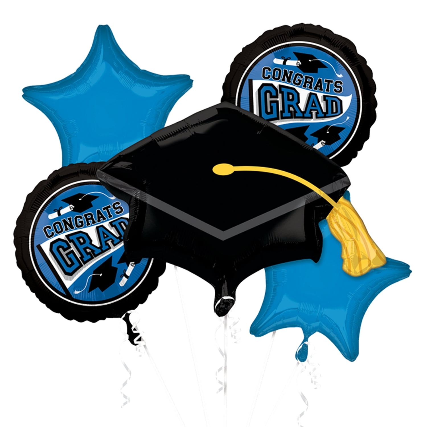 Anagram Be True To Your School Colors Graduation Bouquet 5pc Balloons ...