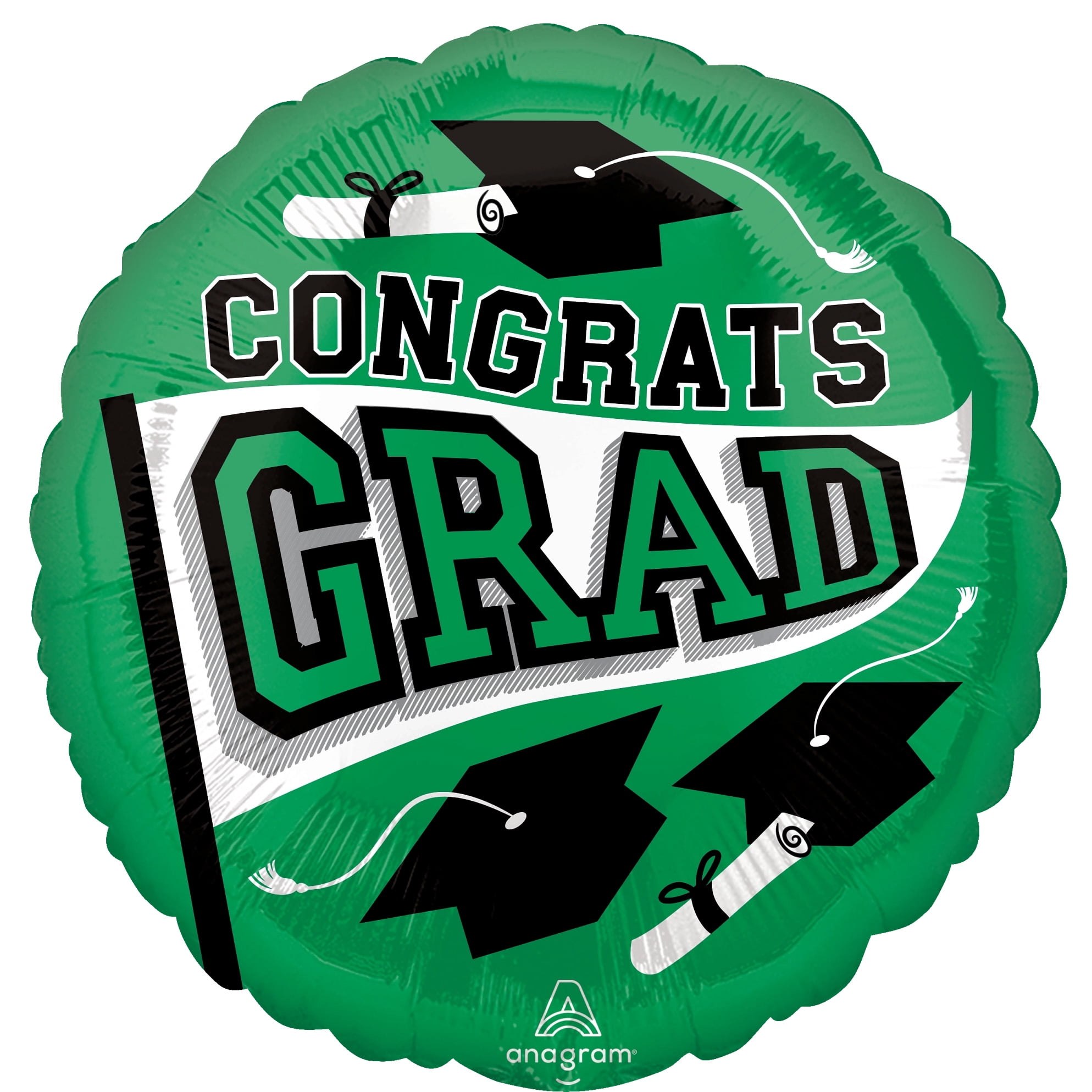 Anagram Be True To Your School Colors Graduation Green 17IN Round ...