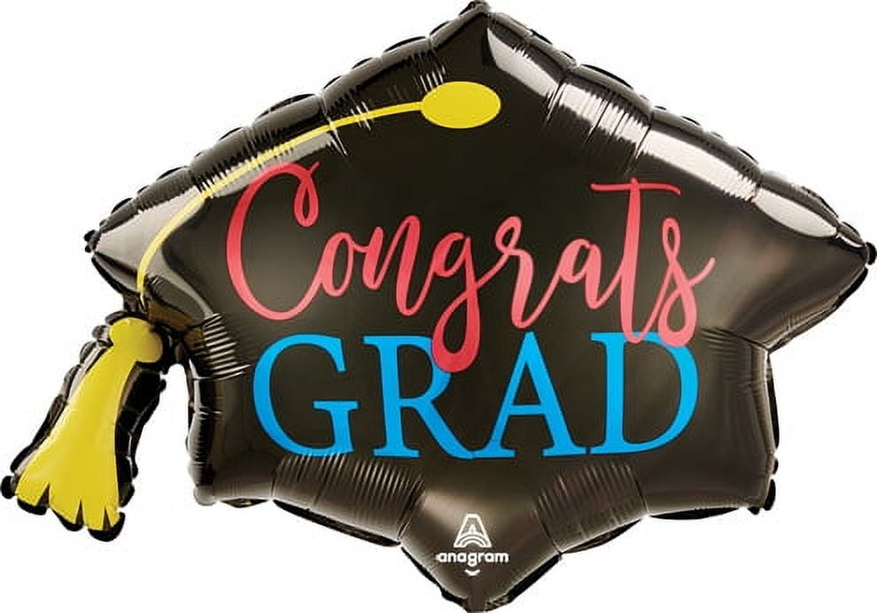 Anagram Congrats Grad Cap 31'' Graduation Super Shape Foil Balloon ...