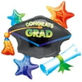 Anagram Congrats Grad Cap School Colors Cluster SuperShape 31in Foil ...