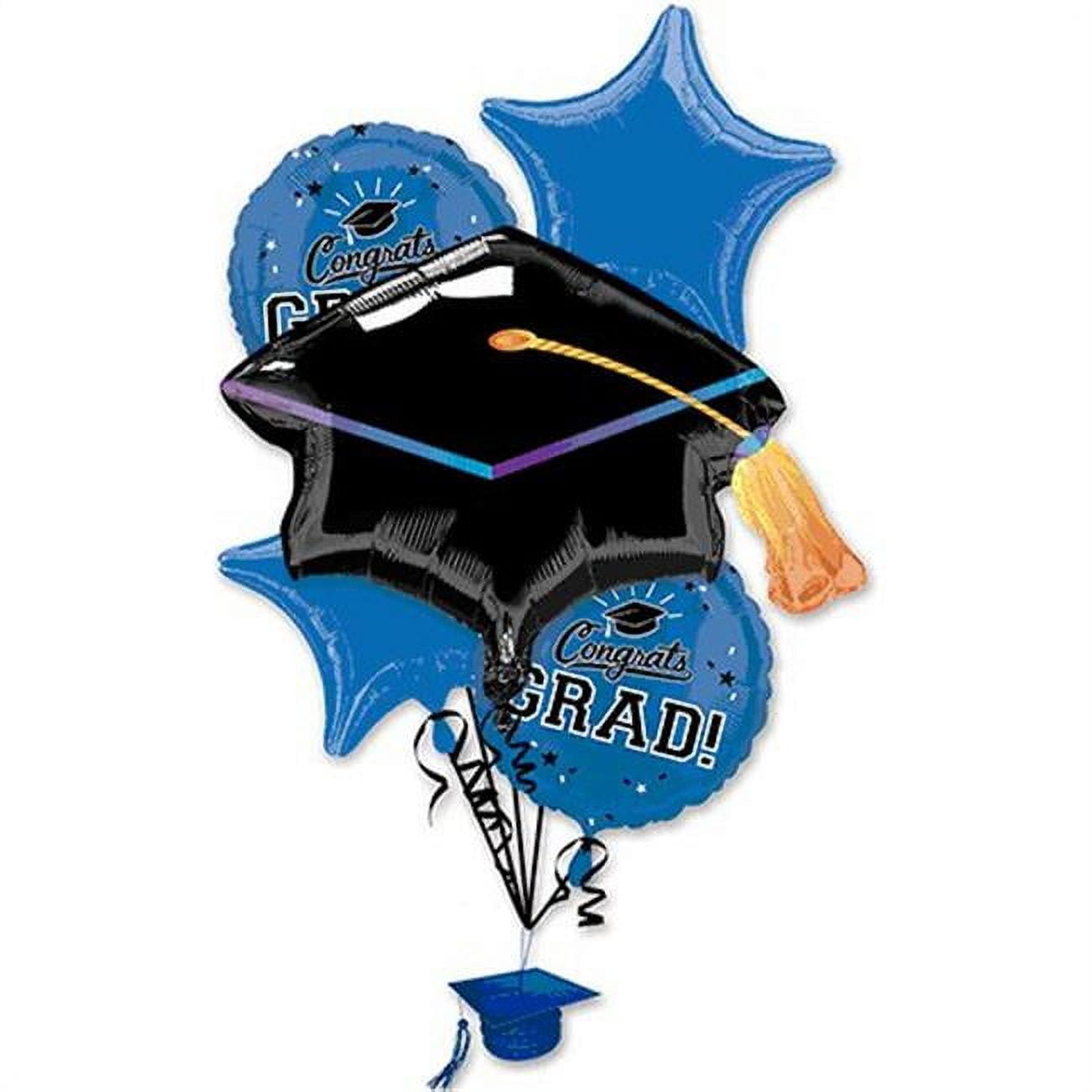 Anagram Congrats Grad School Color Pride Graduation Bouquet Blue 5pc ...