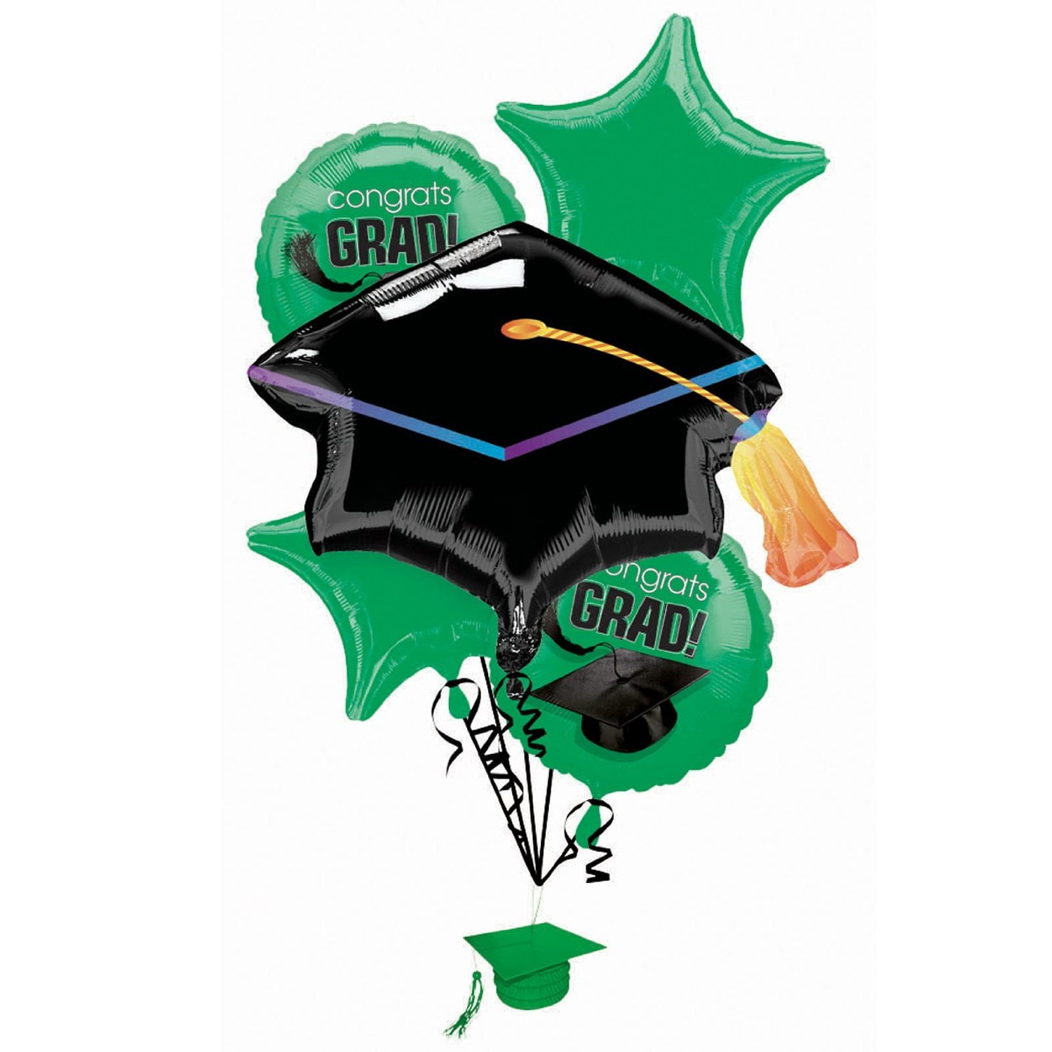 Anagram Congrats Grad School Colors Graduation 5pc Mylar Balloon Pack ...