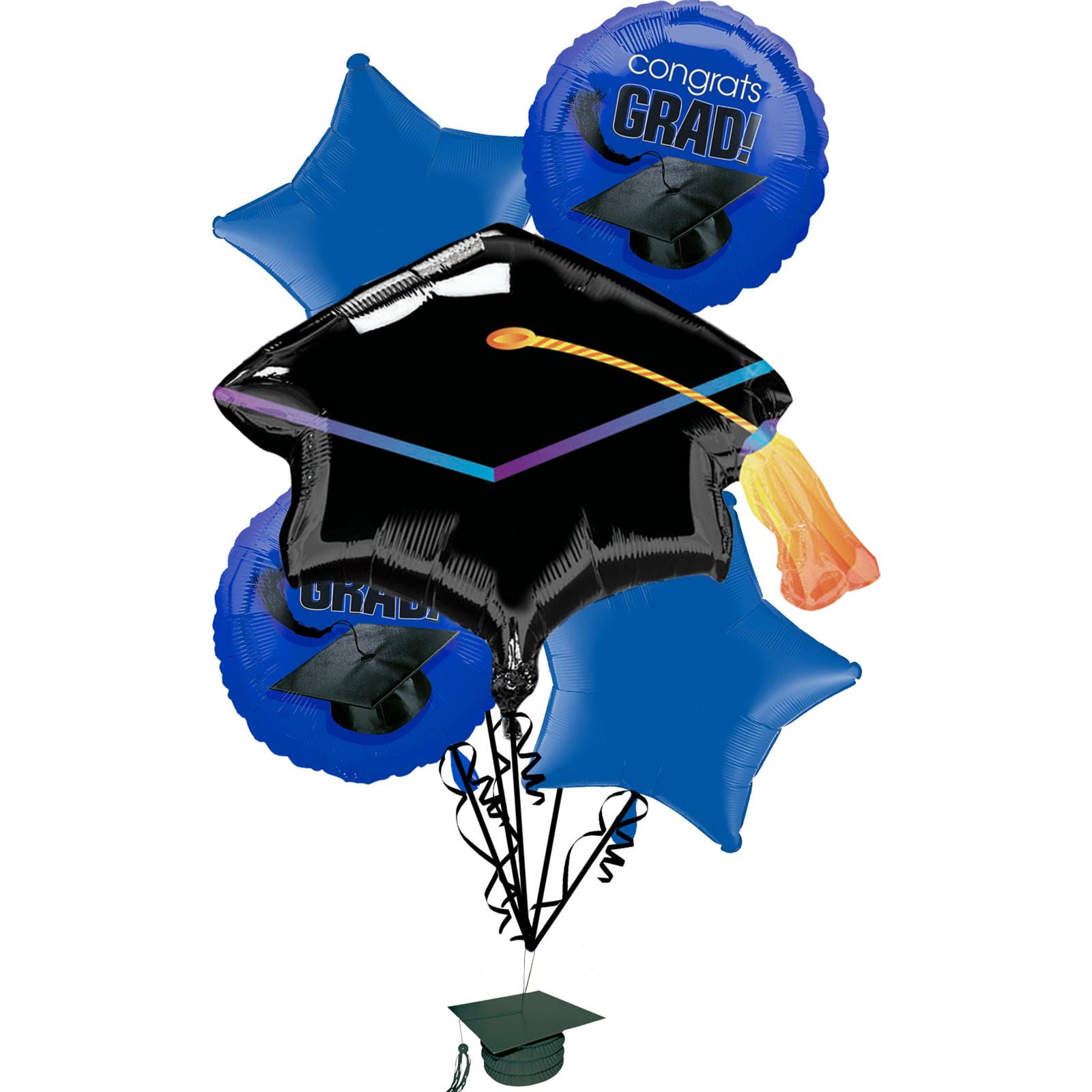 Anagram Congrats Grad School Colors Graduation 5pc Mylar Balloon Pack ...