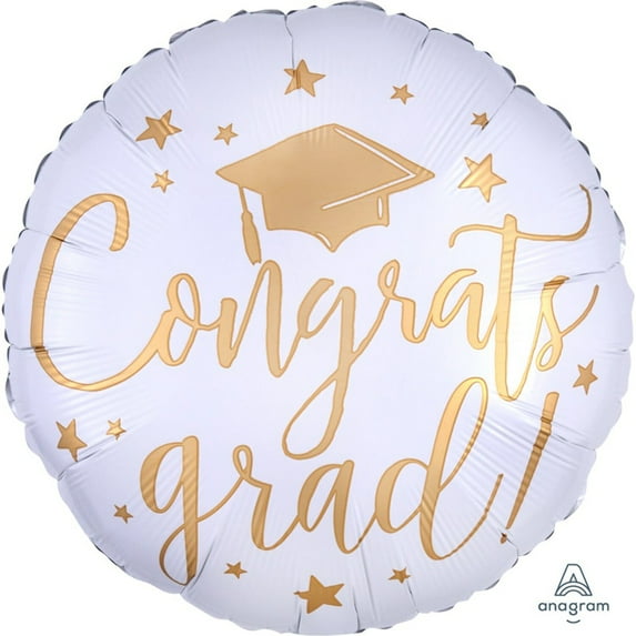 Anagram Congratulations Grad Stars Themed 18" Graduation Round Foil ...
